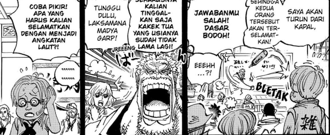 Bocoran One Piece Chapter 1089, Reaksi Dunia Kekalahan Garp di ...